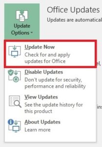 Update to the latest MS Office 2016 - Windows - TCSP