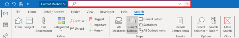 How to search in the Microsoft Outlook app - TCSP